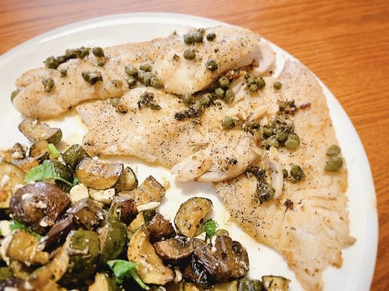 Pan-Fried Rockfish with Capers - Keto, Low-Carb